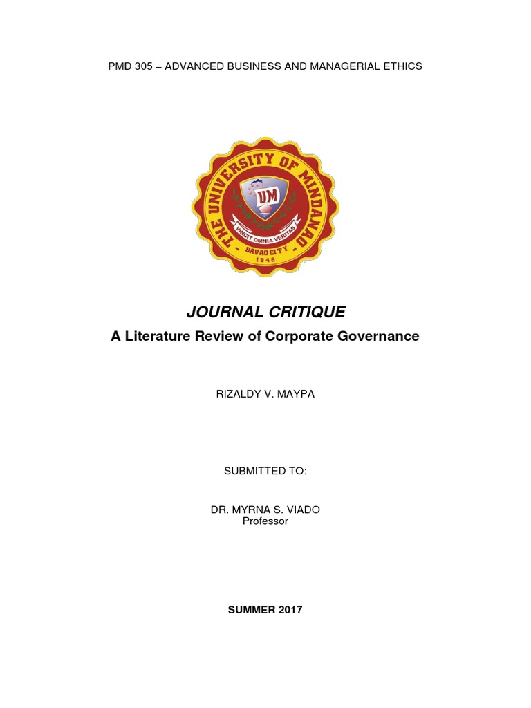Paps Final | PDF | Corporate Governance | Strategic Management