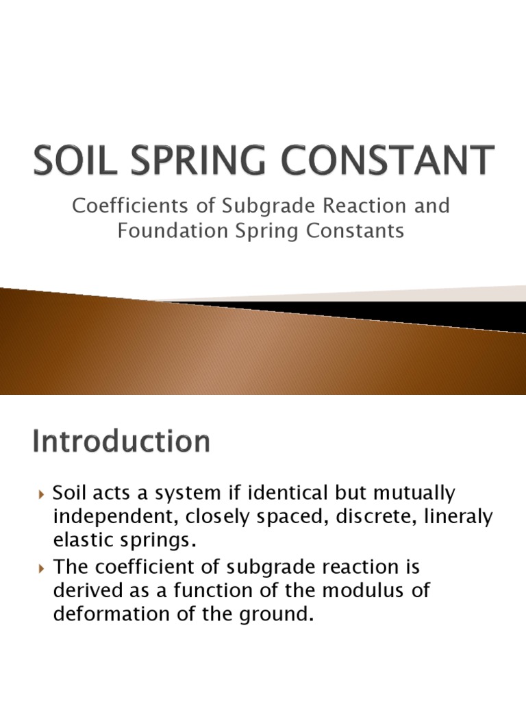 12 Substructure - Soil Spring | PDF | Elasticity (Physics ...