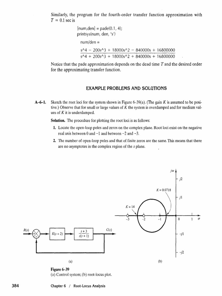 EXAMPLE PROBLEMS AND SOLUTIONS Ogata - Root - Locus PDF | PDF | Control Theory | Geometry
