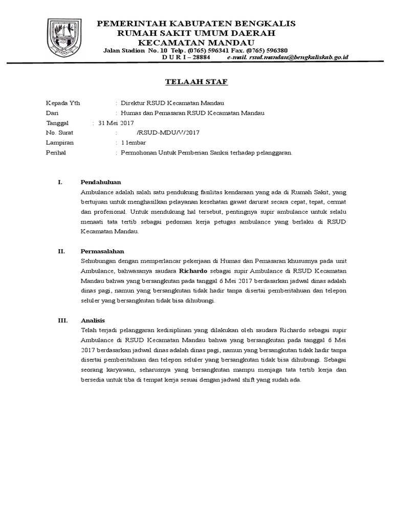 Telaah Staf 2 | PDF