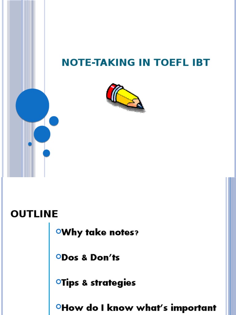 Note-Taking in Toefl Ibt | Download Free PDF | Human Communication ...