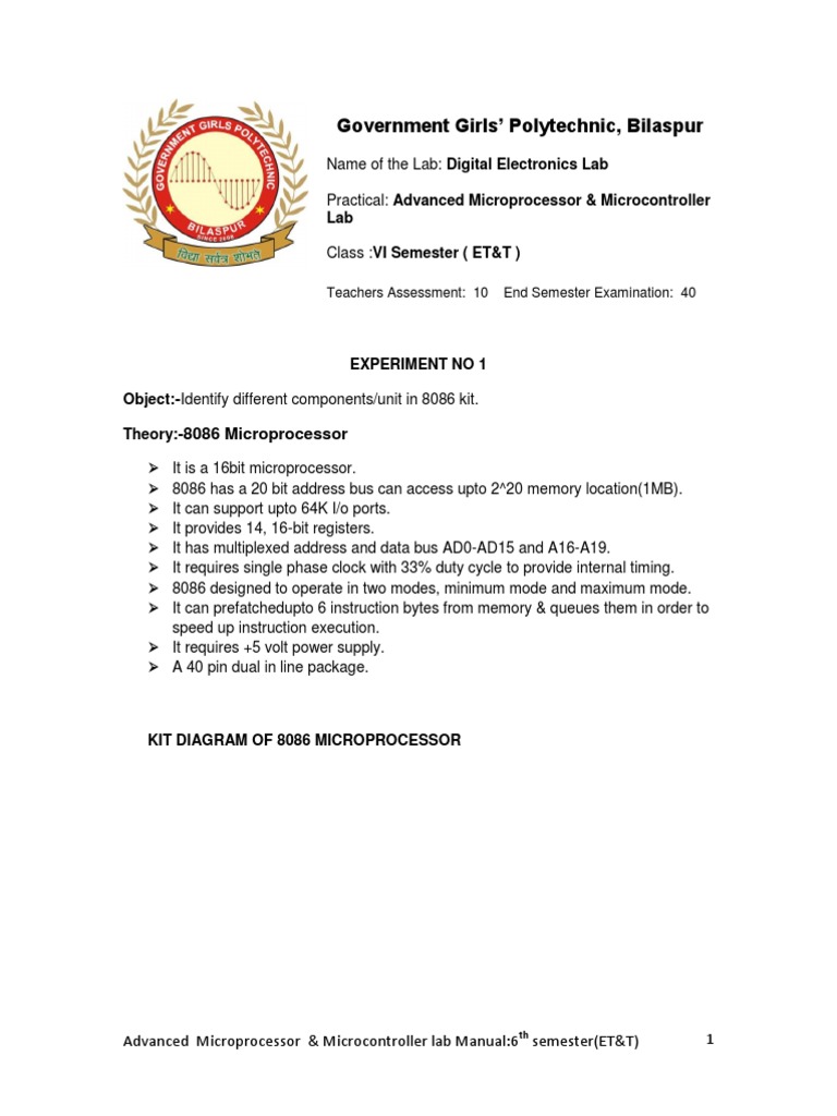 Microcontroller Lab Manual Vtu 4 Th Sem - dynaentrancement Microcontroller Lab Manual Vtu 4 Th Sem - dynaentrancement
