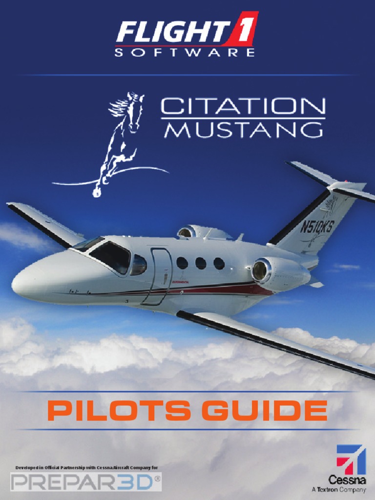Cessna Citation Mustang For P3D Pilot's Guide | Download Free PDF | Cockpit | Airspeed