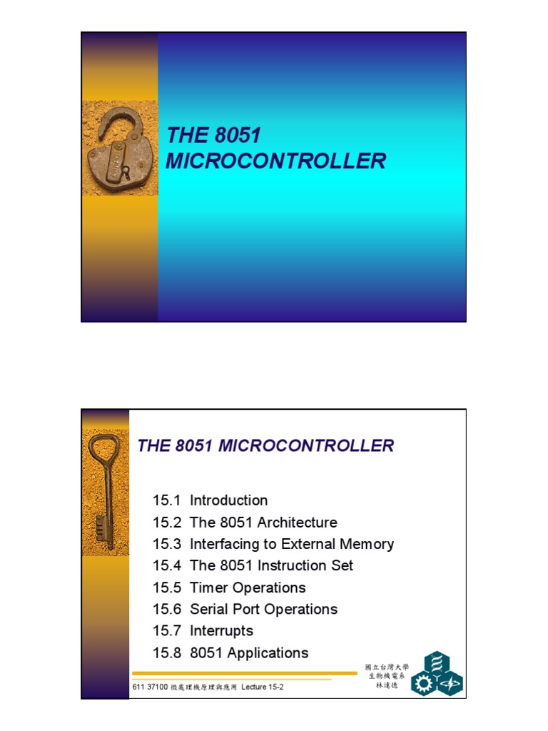 THE 8051 MICROCONTROLLER | PDF | Microcontroller | Central Processing Unit