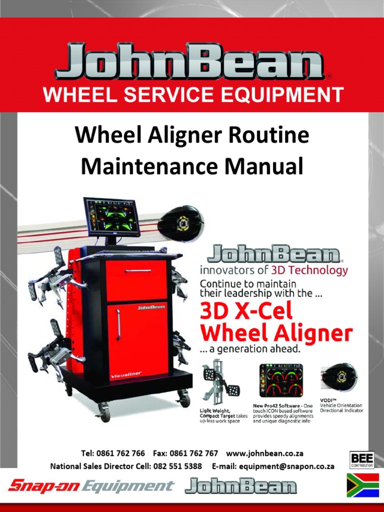 John Bean Aligner Routine Maintenance Manual | PDF | Ac Power Plugs And ...