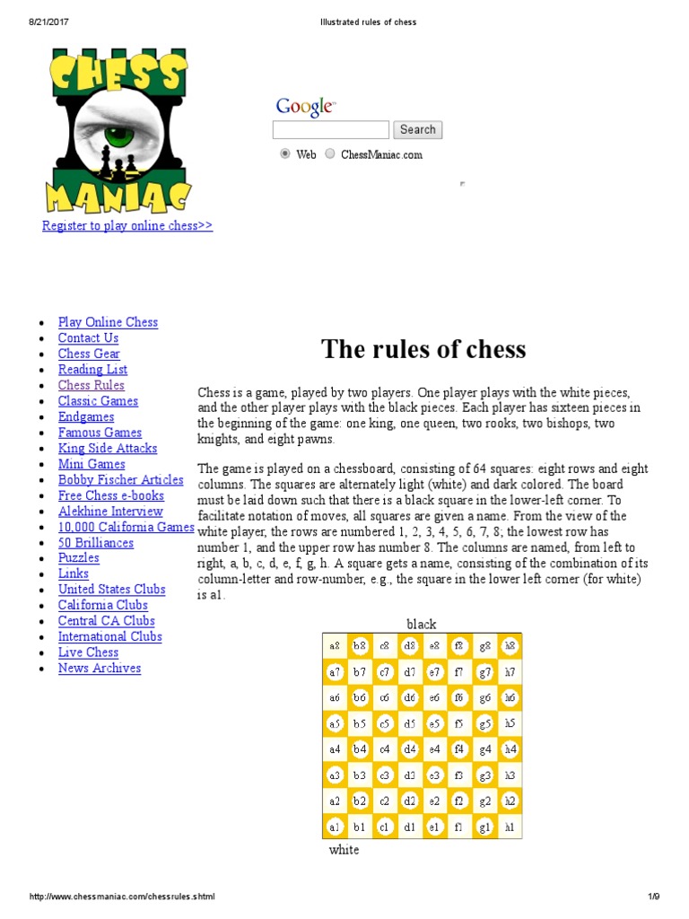 Illustrated Chess Rules Guide | PDF | Chess | Game Theory