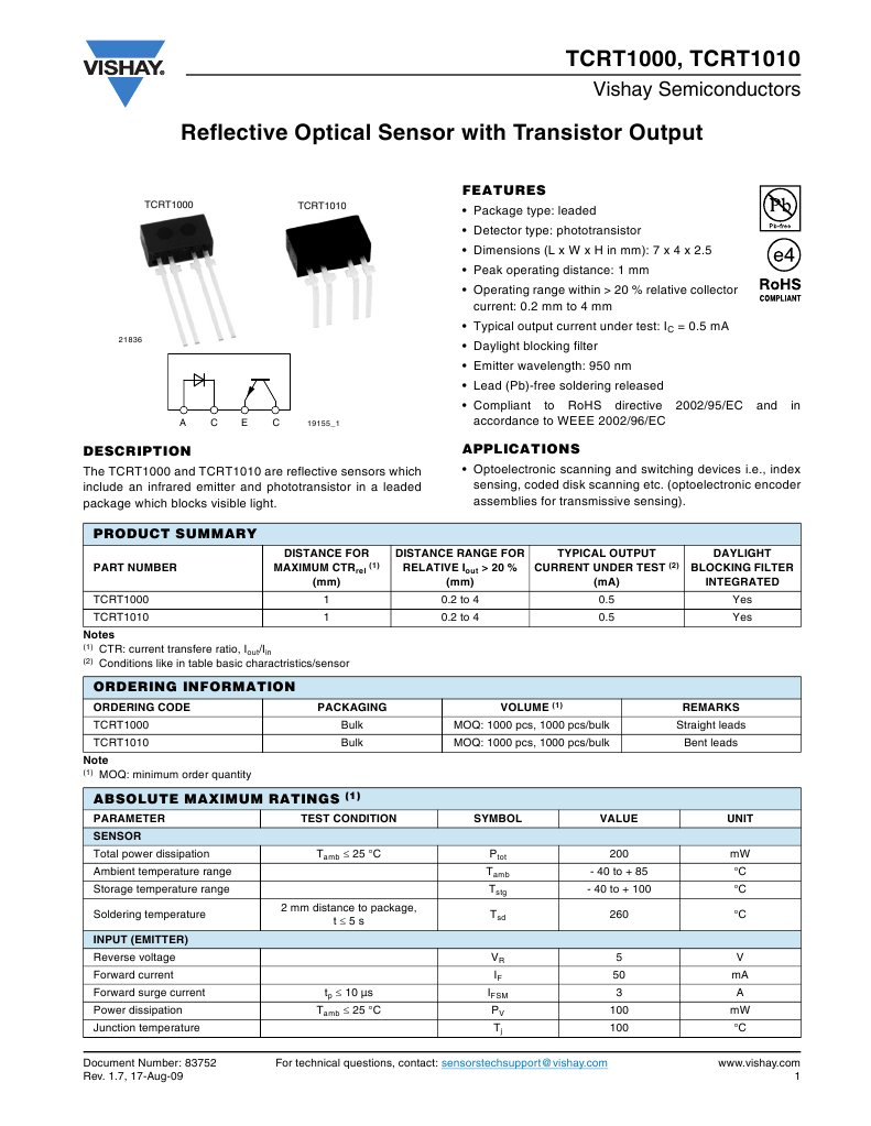 tcrt1000 | Transistor | Electromagnetism
