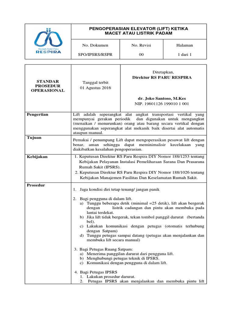 Prosedur Lift Mati | PDF