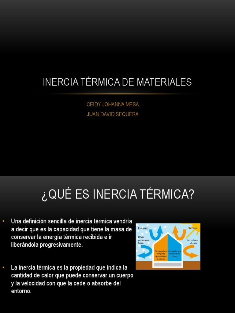 Inercia Térmica de Materiales 1 | PDF | Calor | Masa