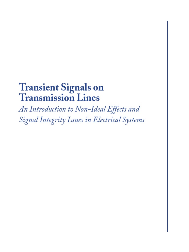 Transient Signals On Transmission Lines PDF | PDF | Transmission Line ...