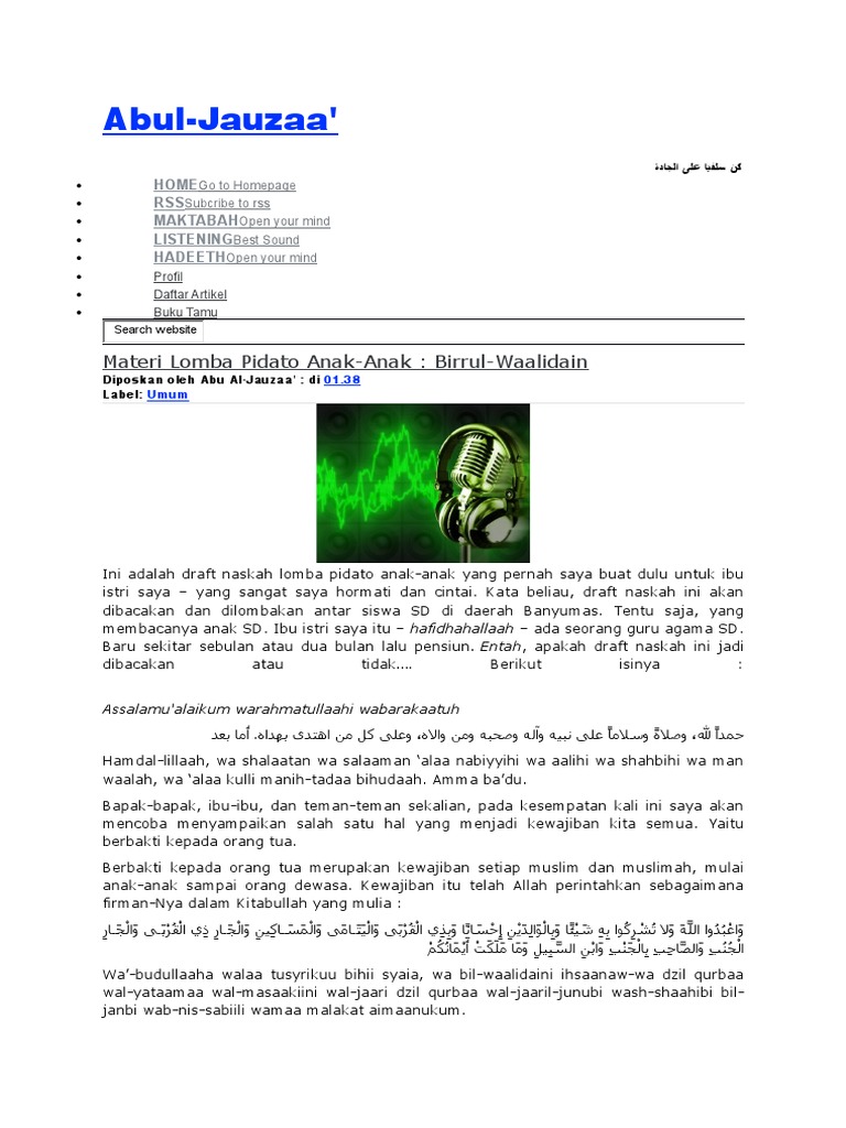 Contoh Pidato | PDF