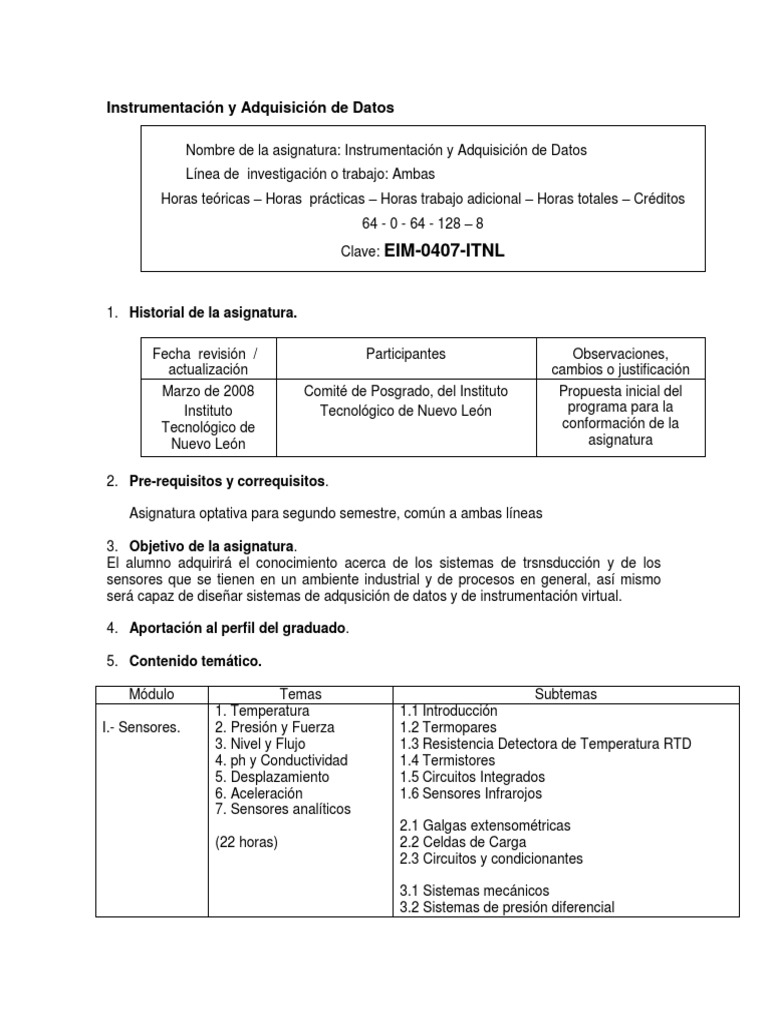 Instrumentacion y Adquisicion de Datos | PDF | Adquisición de datos | USB Instrumentacion y Adquisicion de Datos | PDF | Adquisición de datos | USB