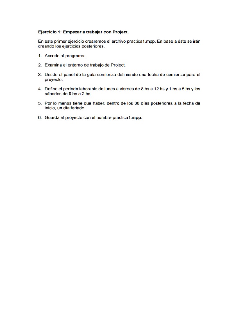 Ejercicios Proyecto Tareas | PDF
