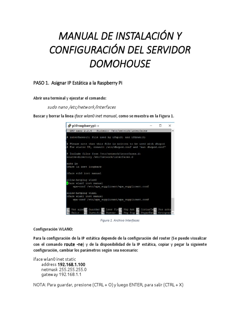 Manual de Instalación Del Servidor Raspberry Pi | PDF | Servidor web | Internet y web