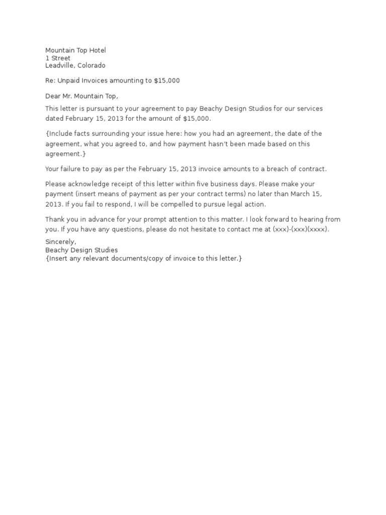 Sample Demand Letter | PDF