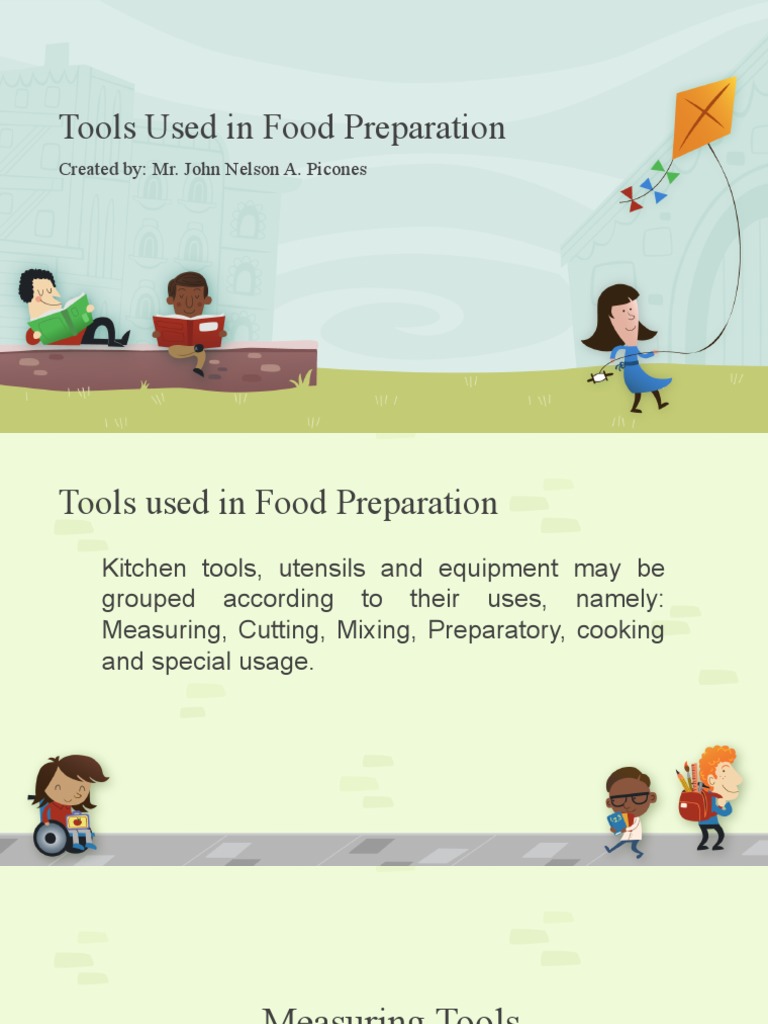 Tools Used In Food Preparation Pdf Knife Cooking