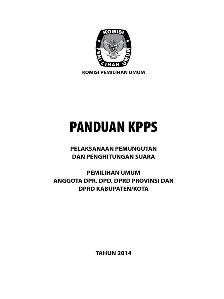 Draft BUKU Panduan KPPS PDF | PDF
