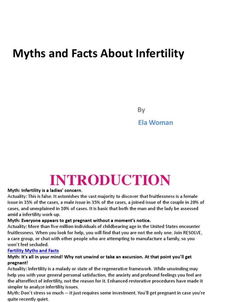 Myths and Facts About Infertility | PDF | Infertility | Gynaecology