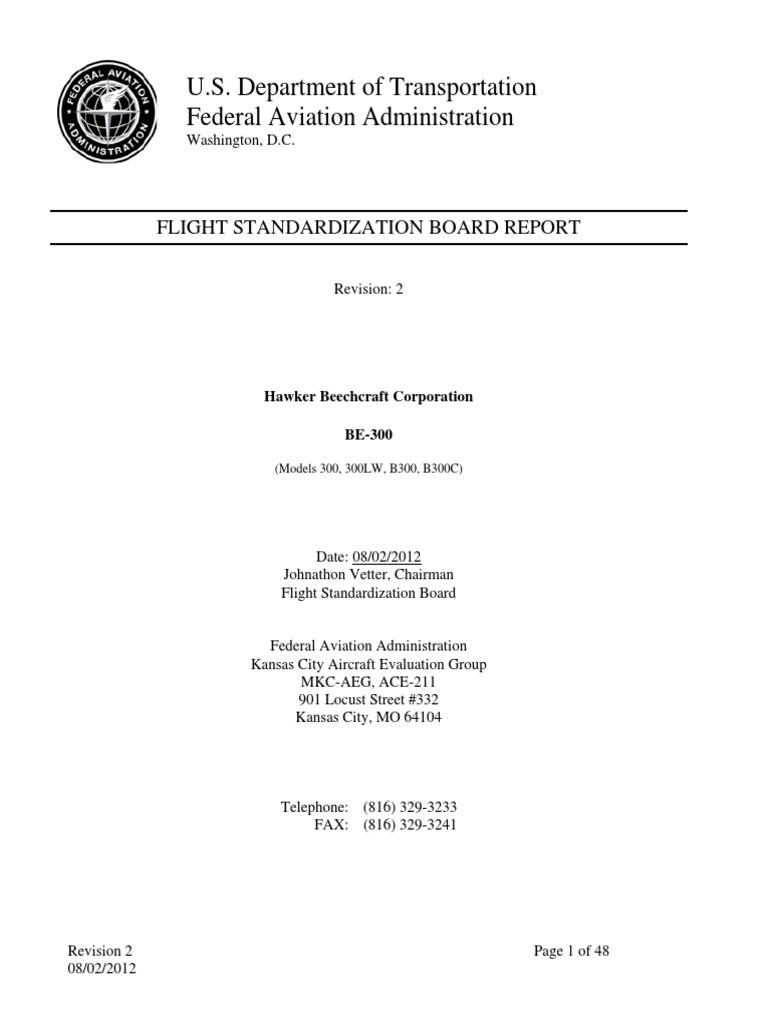 FSB Be-300 Rev 2 | PDF | Federal Aviation Administration | Pilot ...