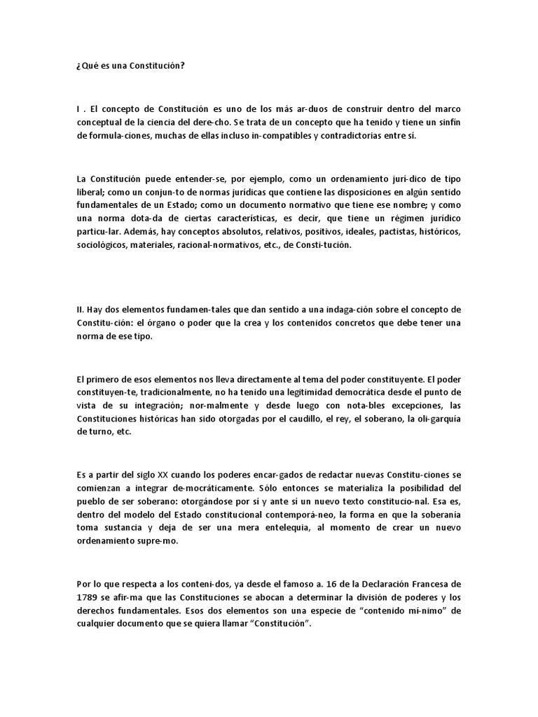 Definición y Estructura de la Constitución | PDF | Constitución ...