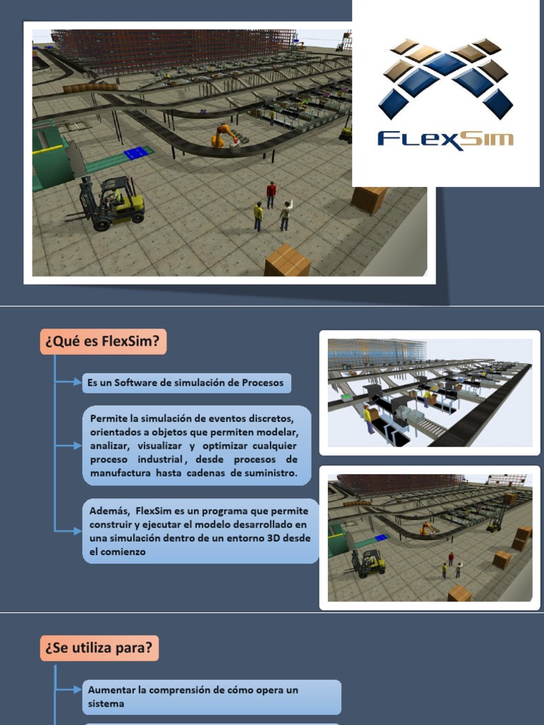 FlexSim: Simulación 3D de Procesos Industriales | PDF | Simulación ...