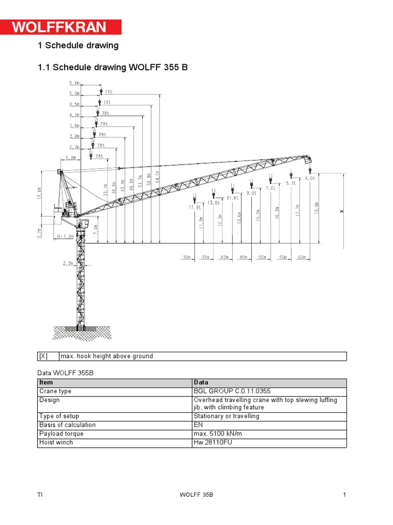 Wolff 355b en | PDF | Crane (Machine) | Machines