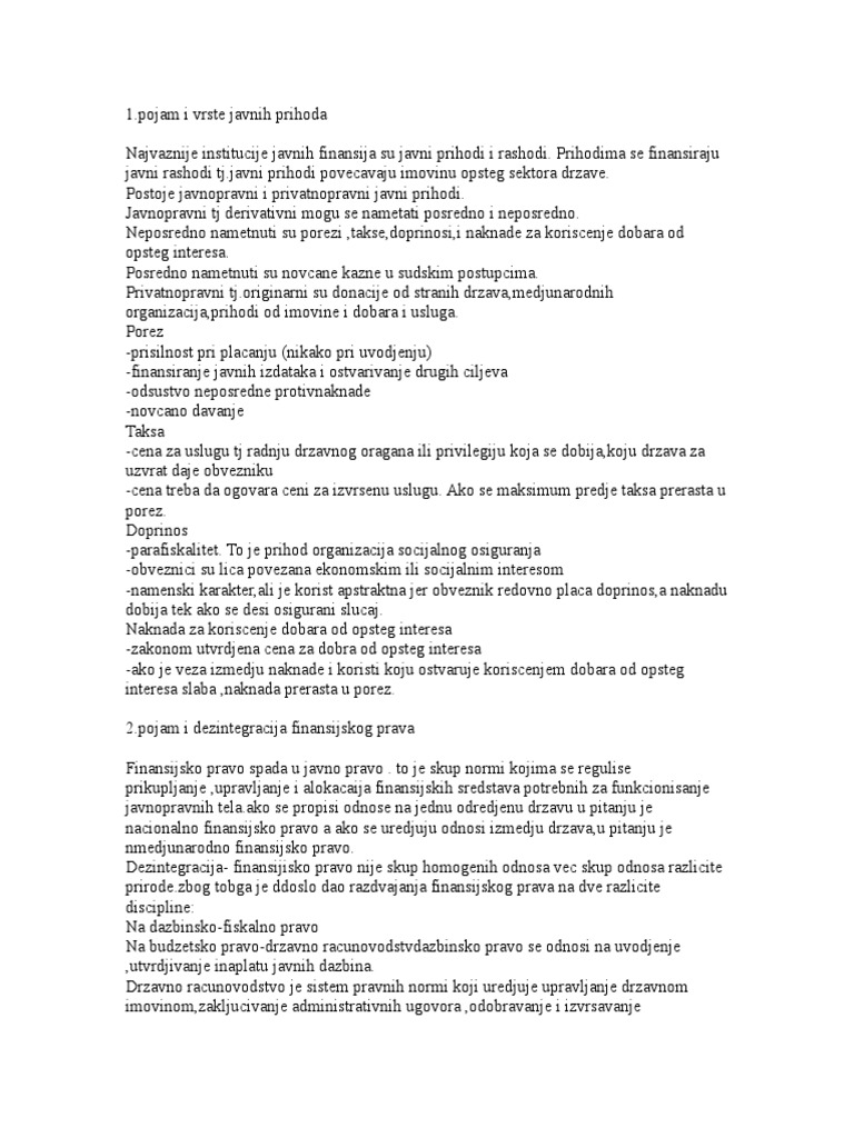 Poresko Pravo Skripta | PDF