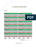 Table Tennis - Score Sheet | PDF | Racquet Sports | Ball Games