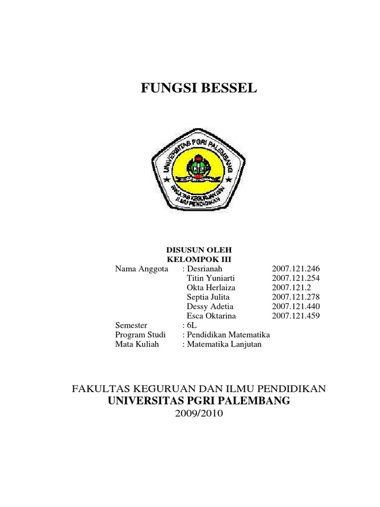 Fungsi Bessel PDF | PDF