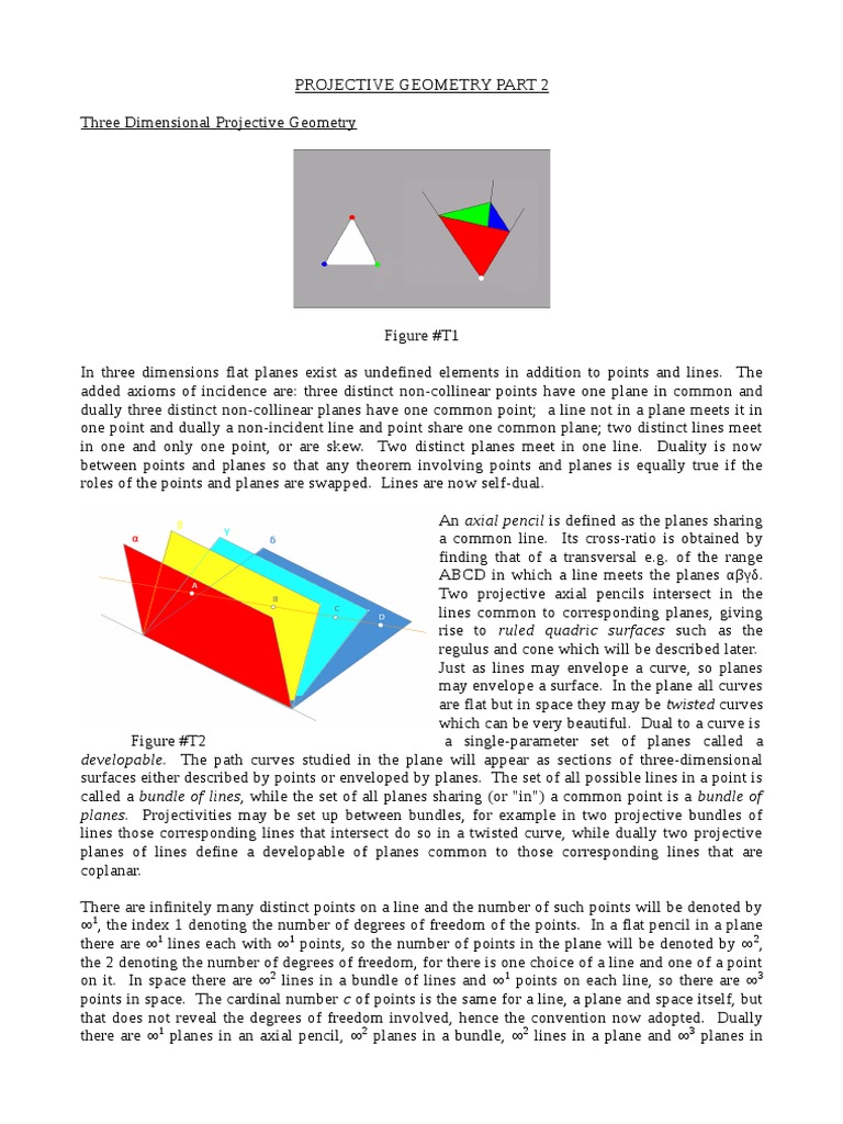Three-Dimensional Projective Geometry | PDF | Projective Geometry ...