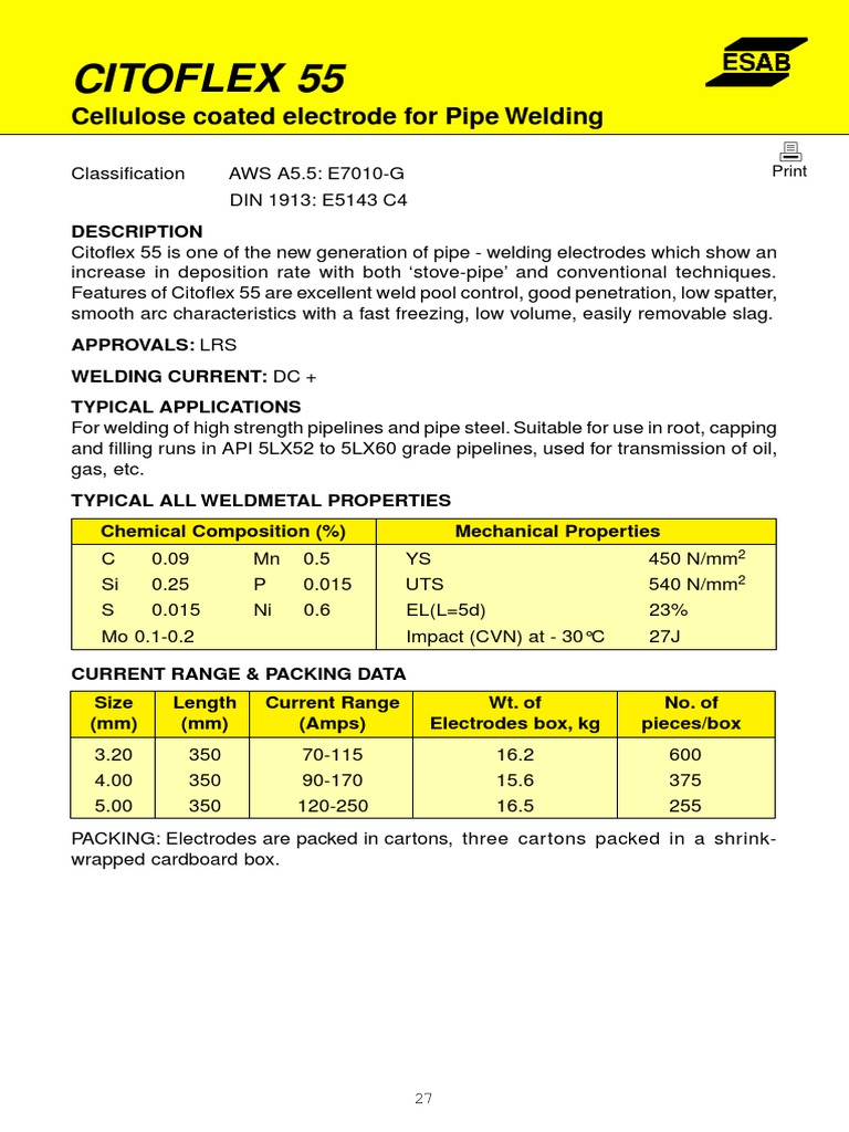 Specifications and Technical Details for Citoflex 55 and Citoflex 65 ...
