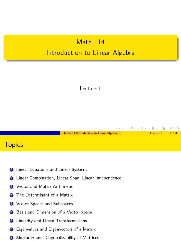 Lec 1 | Download Free PDF | Equations | Matrix (Mathematics)