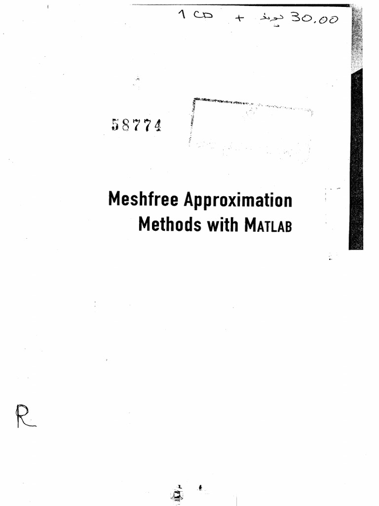 Meshfree Approximation Methods With Matlab Pdf Analysis Mathematical Relations