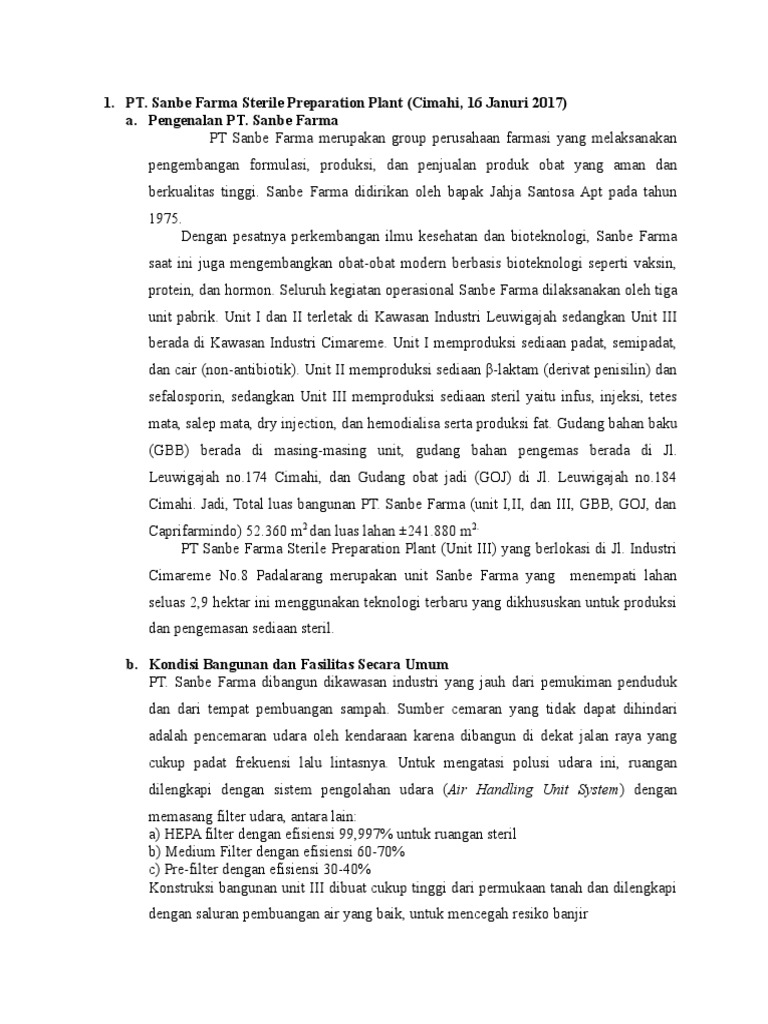 PT Sanbe Farma | PDF