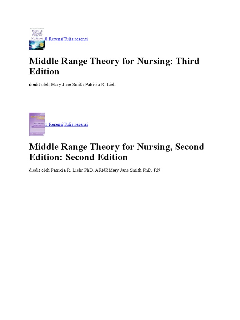 Middle Range Nursing Theory Reviews | PDF | Science & Mathematics