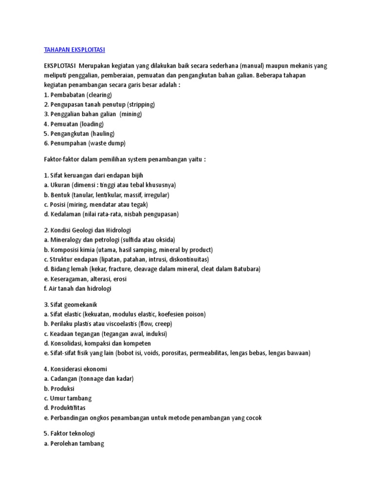 Tahapan Eksploitasi | PDF