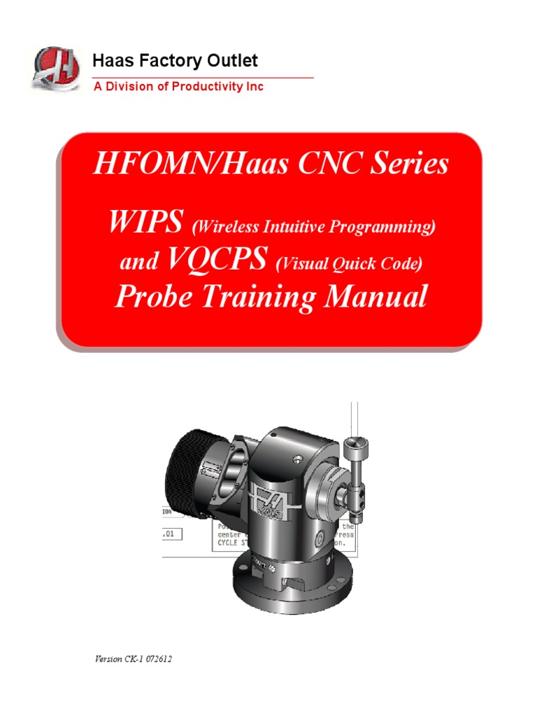 Haas Mill WIPS Probe Training Manual PDF | PDF | Variable (Computer ...