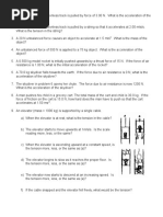Elevator Physics Problems and Solutions | PDF | Tension (Physics ...