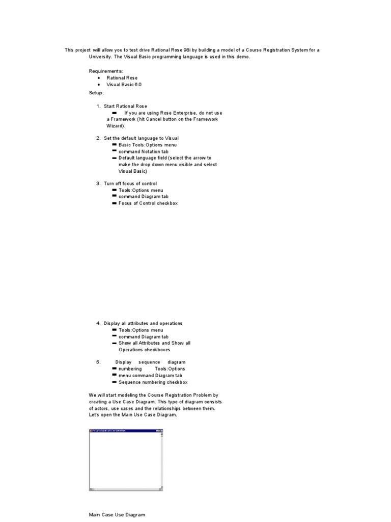 Rational Rose Tutorials Rose 98i With Visual Basic Pdf Use Case