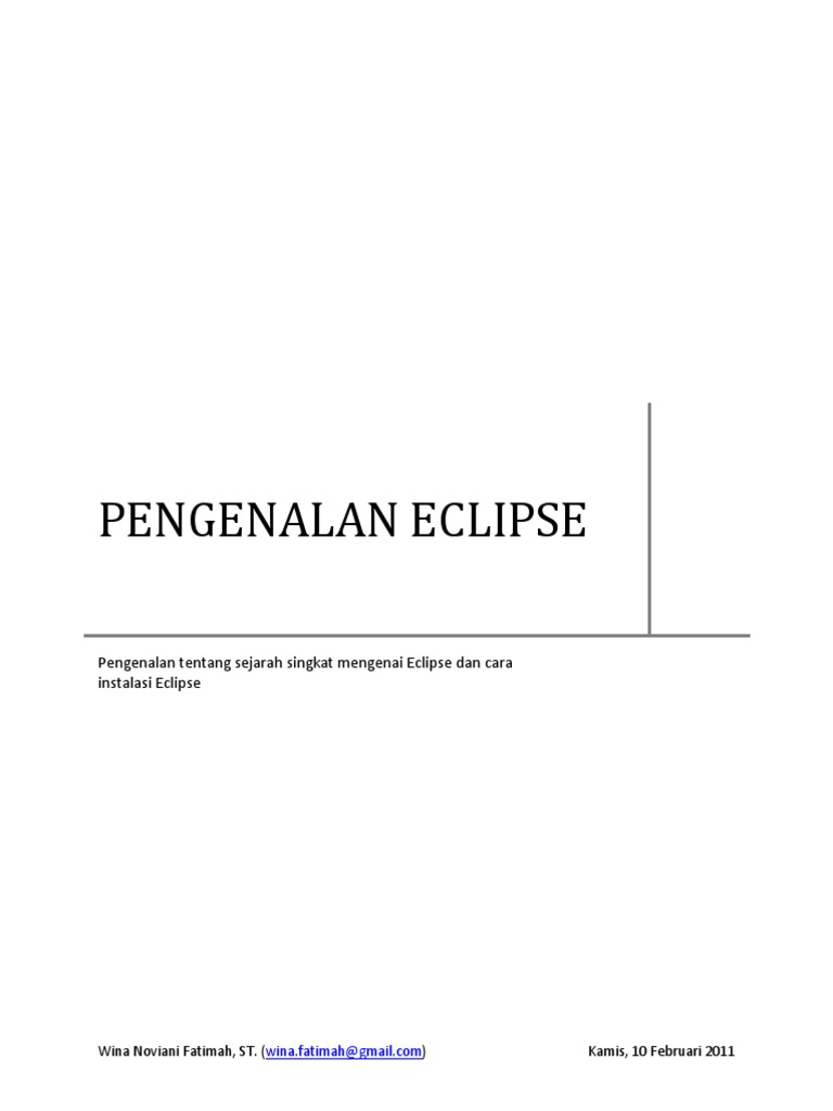 Pengenalan Eclipse PDF | PDF