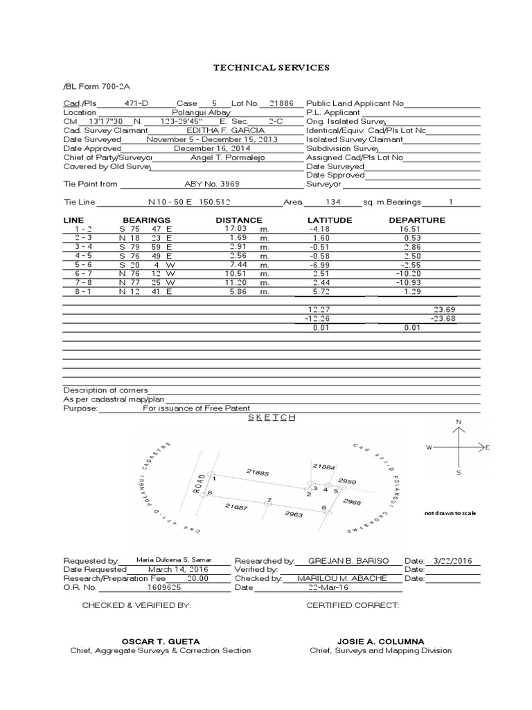 BL Form For Printing (Lot 7047) | PDF | Surveying | Land Law