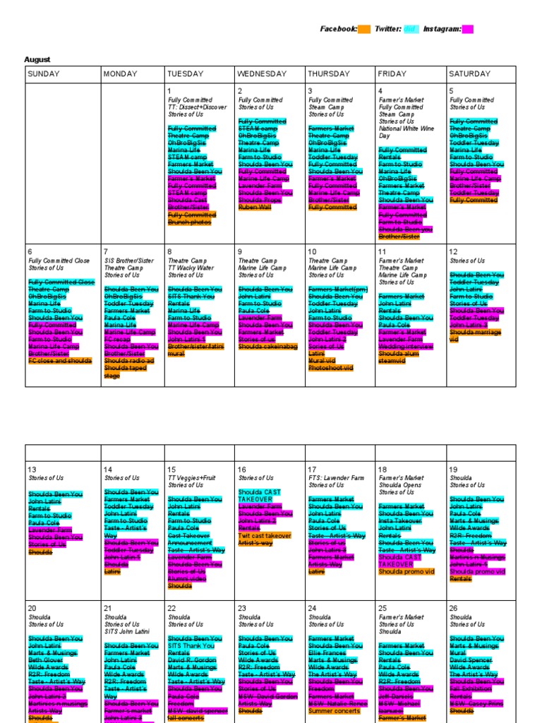 Editorial Calendar | PDF