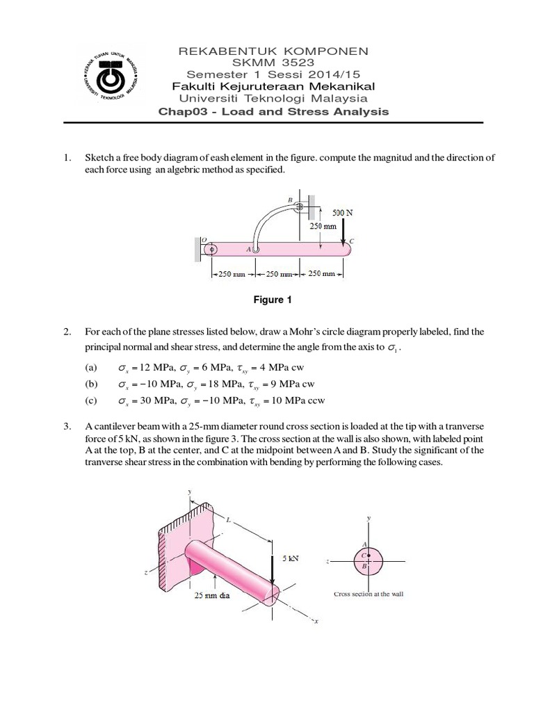 Week 2 - Load and Stress Analysis | PDF | Stress (Mechanics) | Belt ...