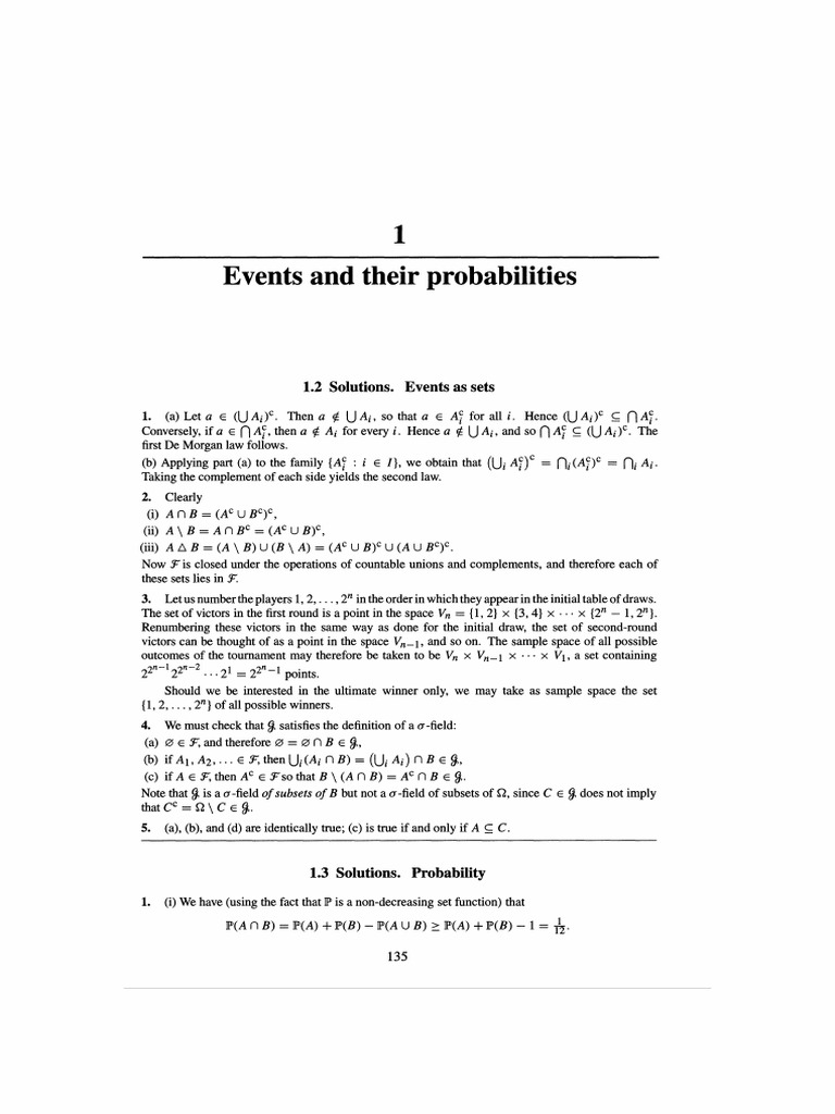 Solution PDF | PDF | Measure (Mathematics) | Probability