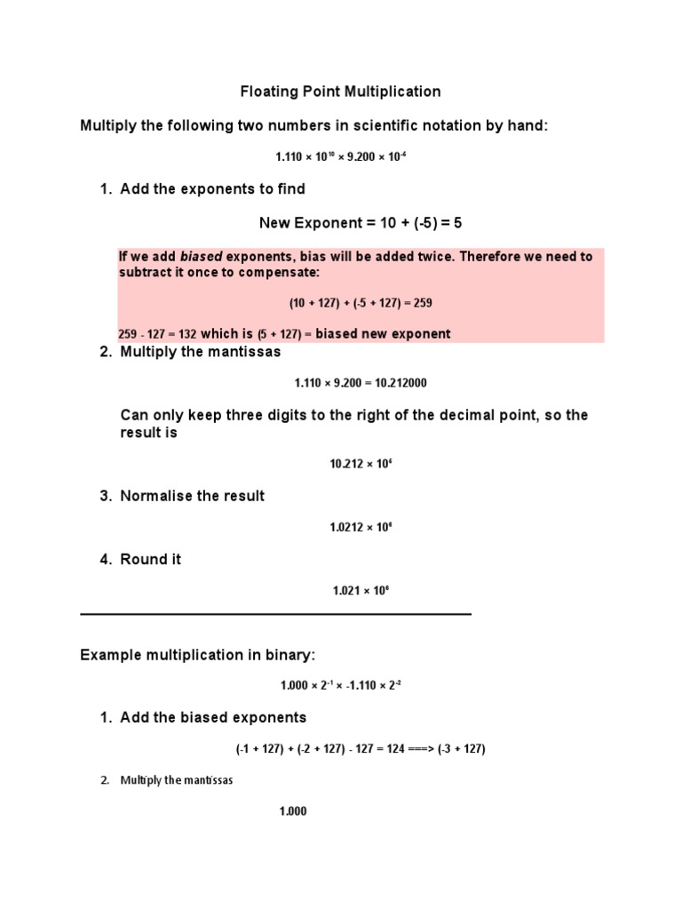 Floating Point Multiplication | PDF