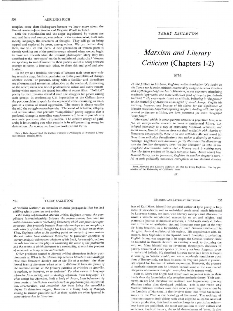 Marxism and Literary Criticism.pdf | Ideologies | Marxism