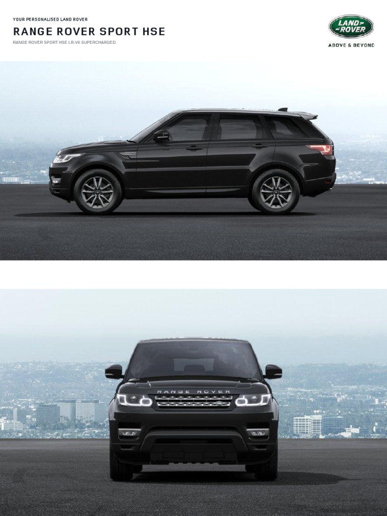 Range Rover Sport Hse: Your Personalised Land Rover | PDF | Headlamp ...