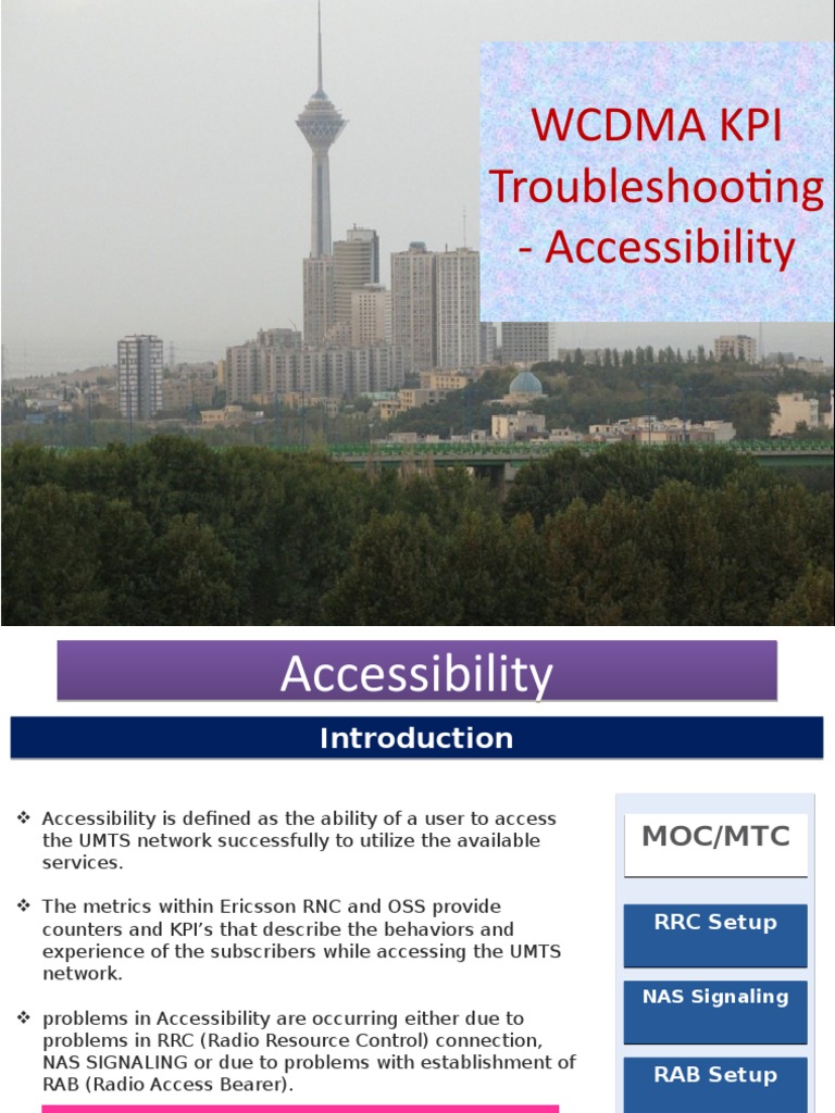 WCDMA KPI Accessibility Guide | PDF | Mobile Technology | Mobile ...