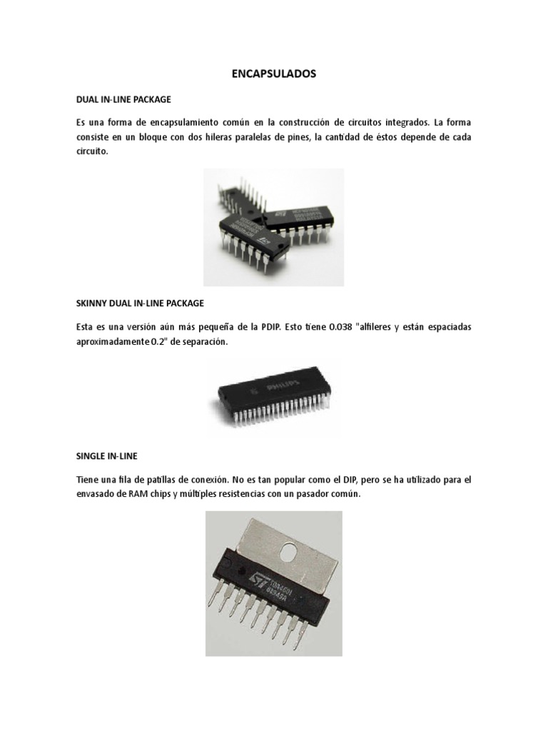 ENCAPSULADOS | PDF | Semiconductores | Diseño electronico