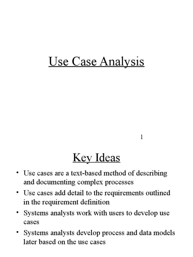 BIS 06 2 UseCaseAnalysis | PDF | Use Case | Information